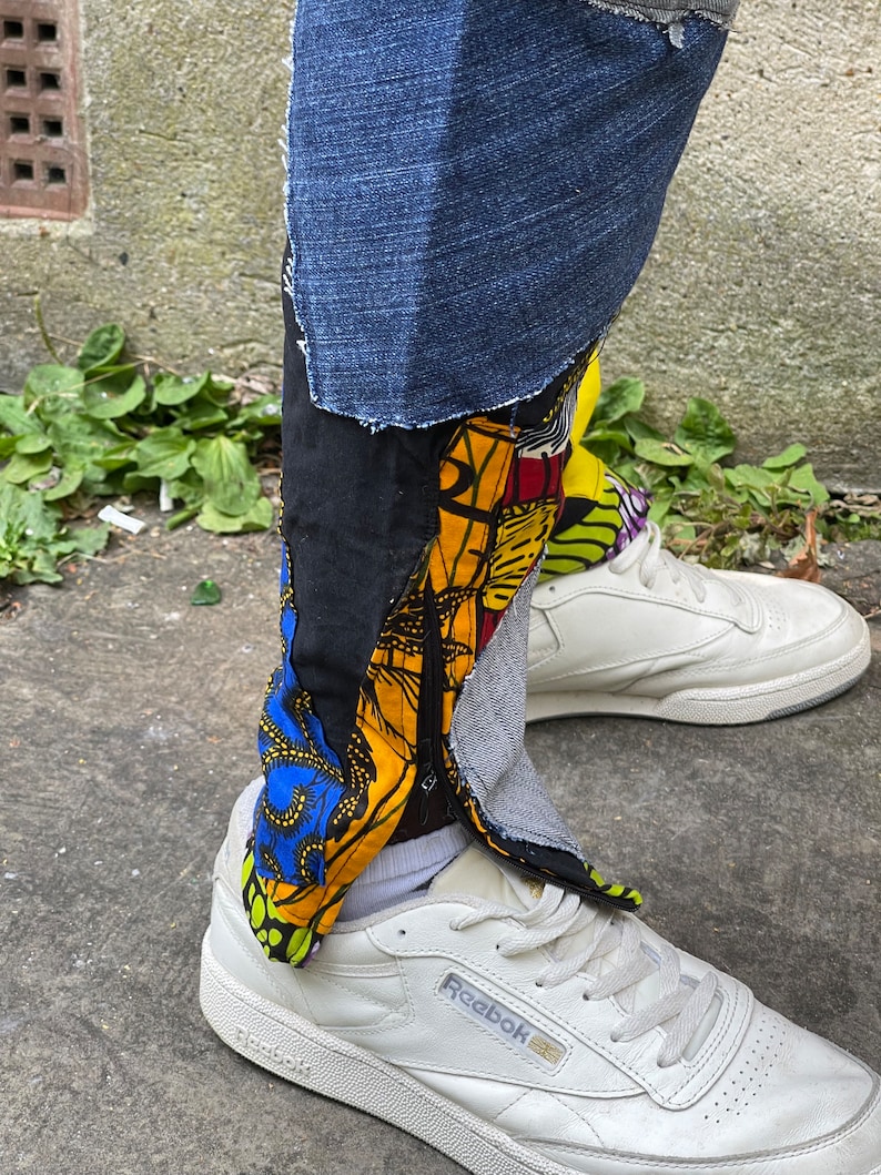 Funky African Patchwork Trousers Multi Coloured Pants Hip Hop Harem ...