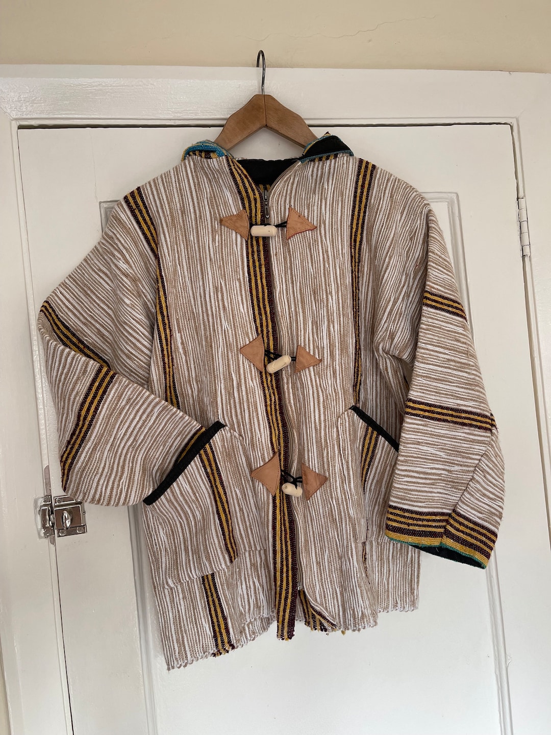 Moroccan Hippy Jacket Moroccan Hoodie Wool Sweater Berber Wool & Cotton ...