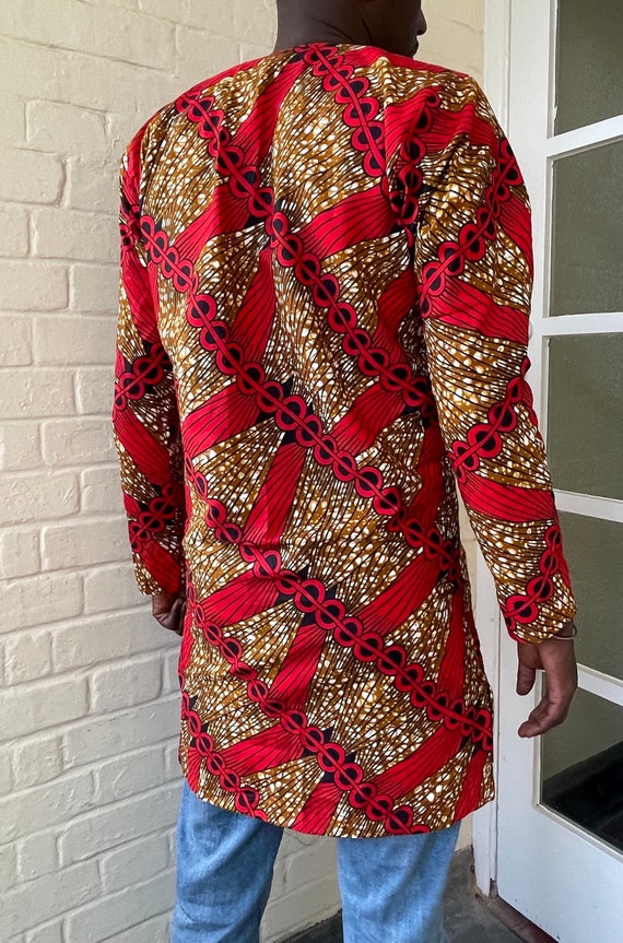 African Ankara men’s tunic ethnic African traditional… - Gem