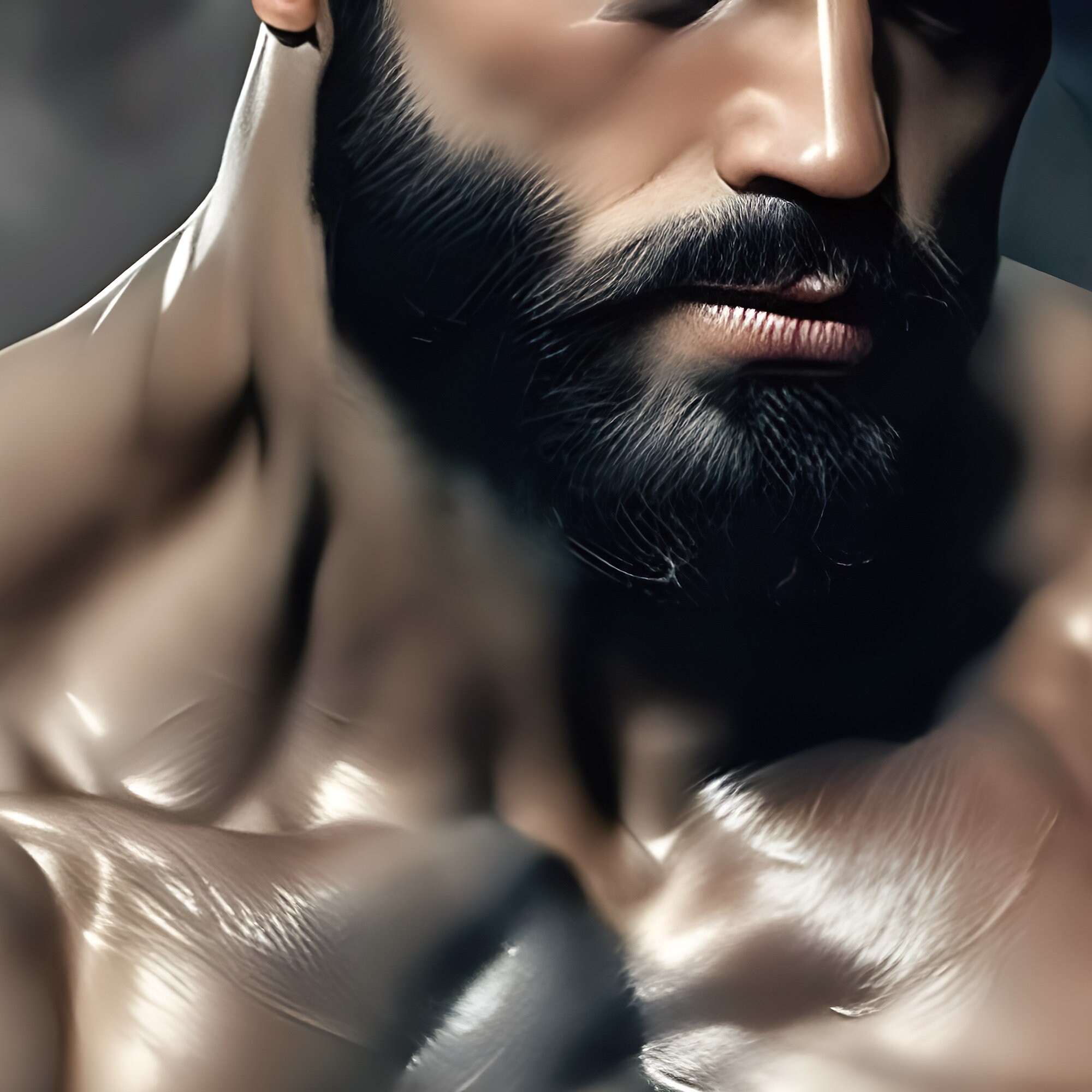 Male Torso Gay Art Nude Man Muscle Figure Ai Generated Digital Art