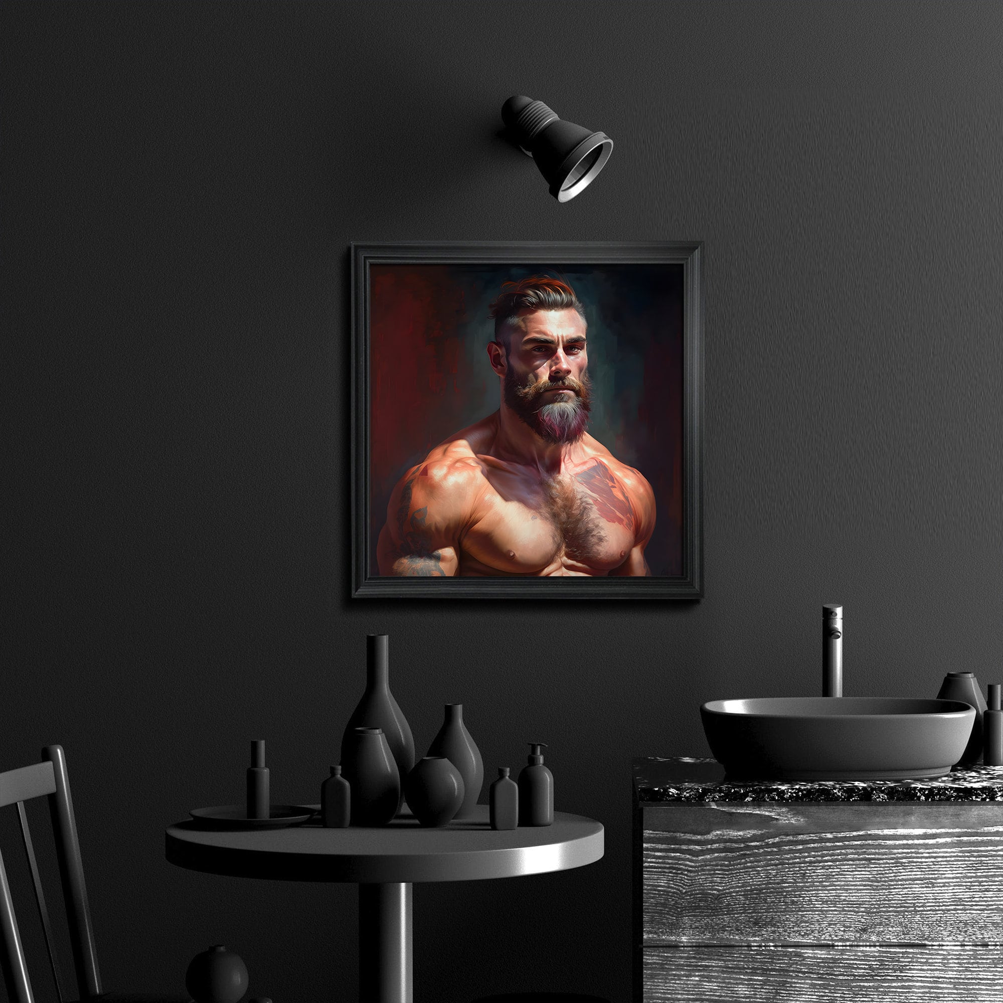 Male Portrait Digital Art Ai Generated, Realistic Art Oil Painting, Man ...