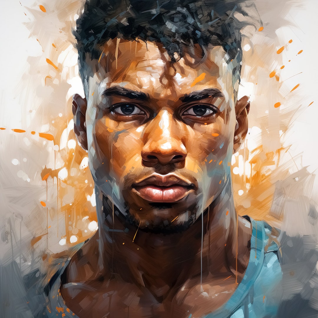 Male Realistic Portrait Poster Digital Gay Art AI Generated - Etsy