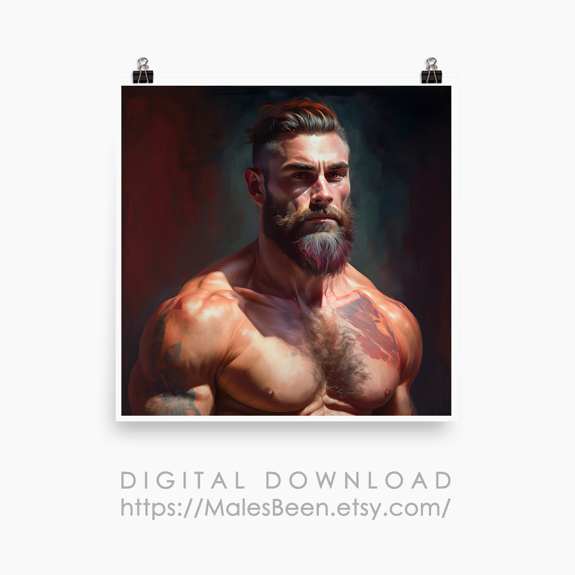 Male Portrait Digital Art Ai Generated, Realistic Art Oil Painting, Man ...