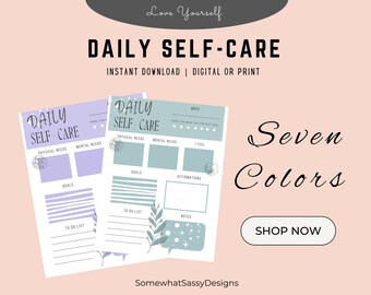 Daily Self-care Planner - Etsy