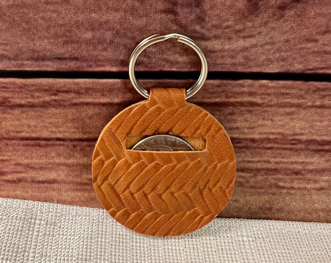 Round Quarter Keeper Keychain | Aldi's Quarter Holder | Cart Quarter ...