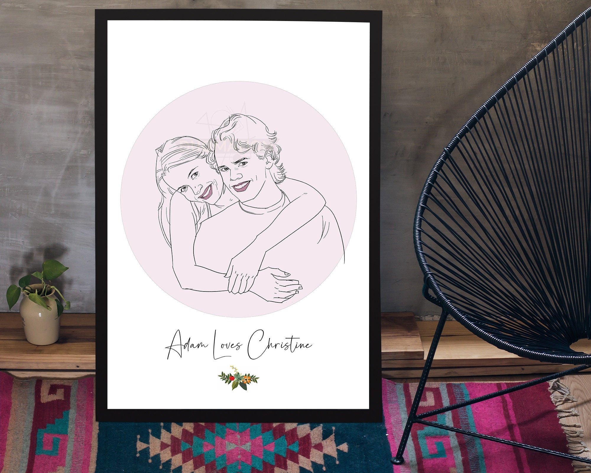 Digital Prints Art & Collectibles Valentines Day Personalized Gift ...