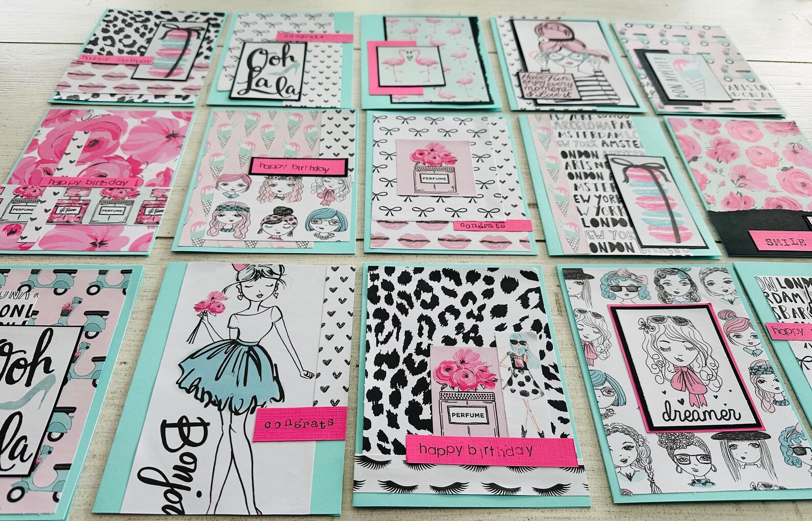 Card Set of 15 Handmade 5 X 7 Cards / Send Personal Cards Set 28 ...