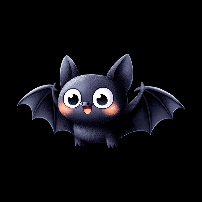 40 Baby Bat PNG Clipart | Cute Halloween Bat Digital Download | Spooky ...