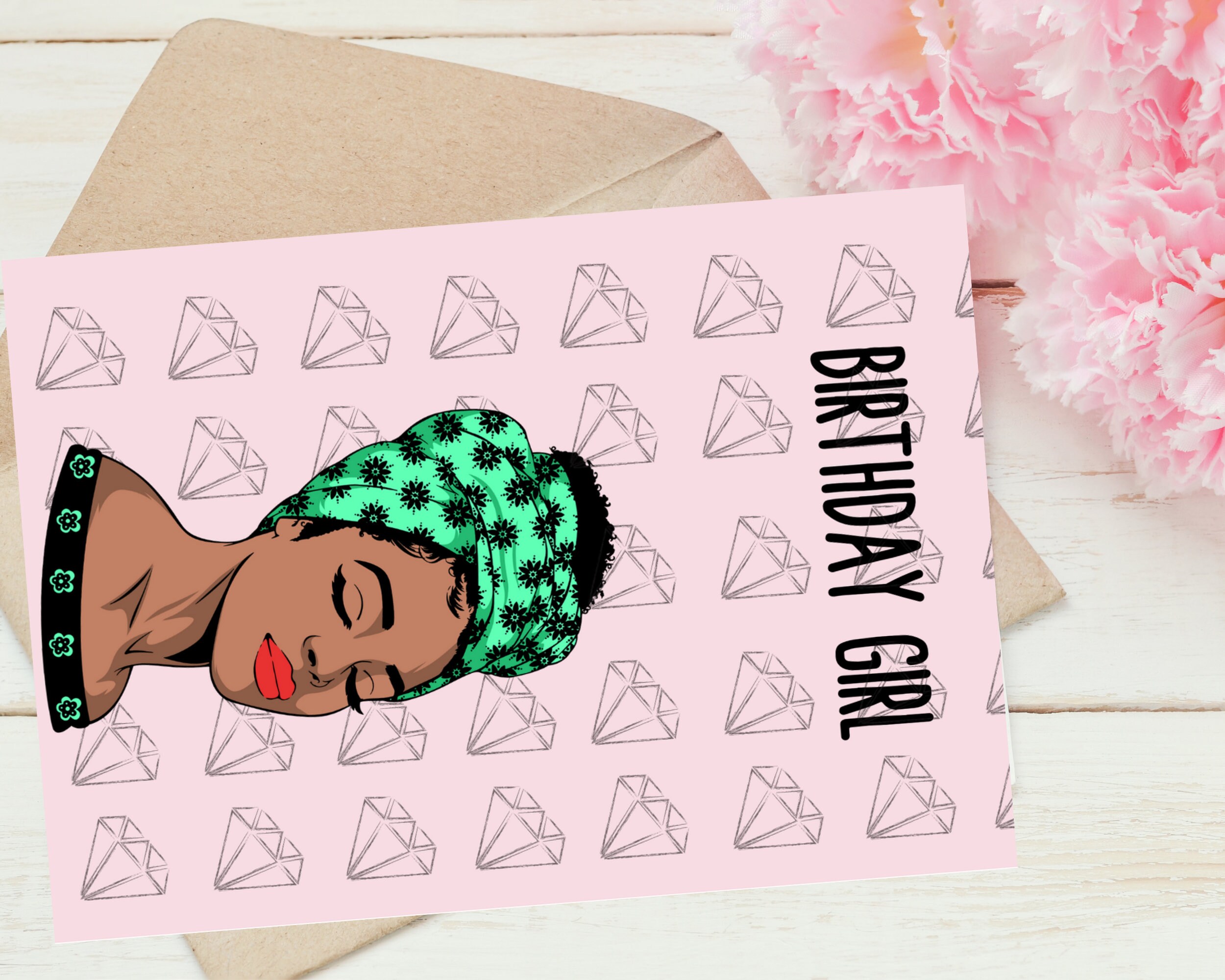 Black Birthday Girl Card afro Centric Card Black Woman - Etsy Australia