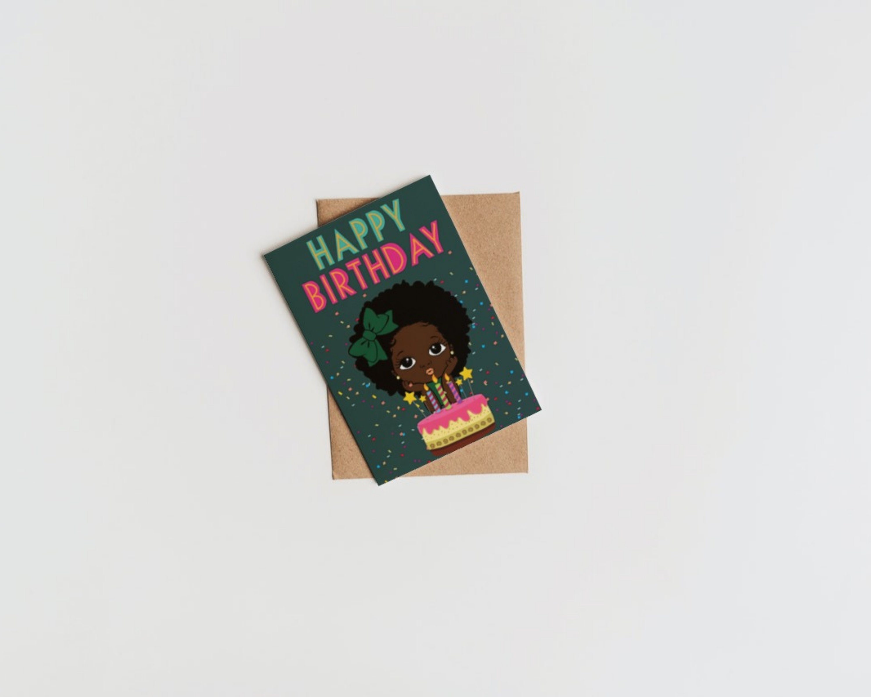 Black Greeting Card, Afro Caribbean Card, Afro Woman Card, Melanin Card ...
