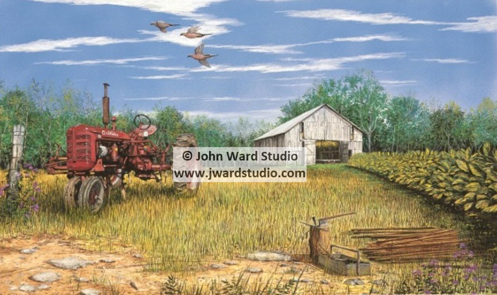 Housing Time Art Print by John L. Ward, Farmall Tractor Art, Tobacco ...