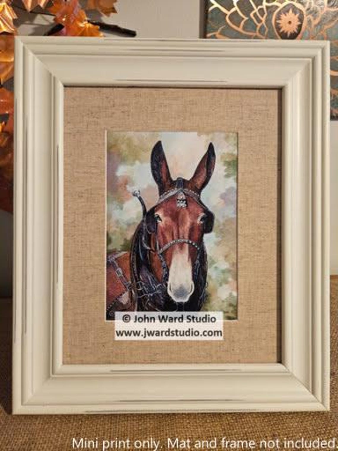 Buford Mule Print by John L. Ward, Mule Art, Mule and Harness, Mule ...