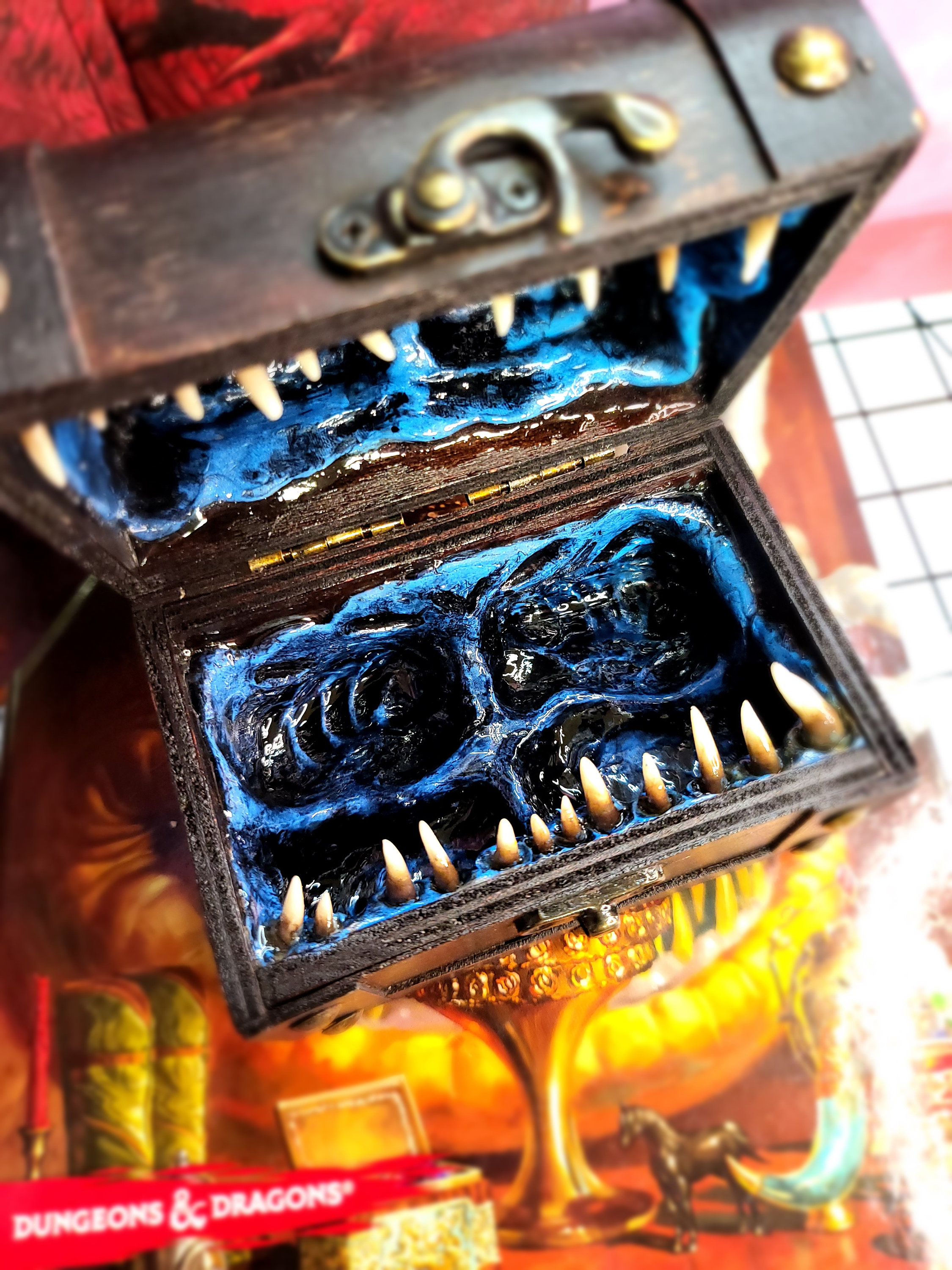 Red Brown Arched Wood Mimic Box - Etsy