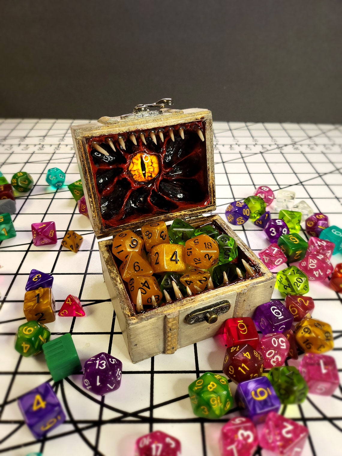 Open Lung Style Mimic - Small White Mimic Dice Box - Etsy