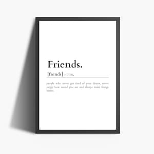 Friends Definition Prints | Dictionary Style Definition Print | Friends ...