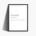 Friends Definition Prints Dictionary Style Definition Print Friends ...