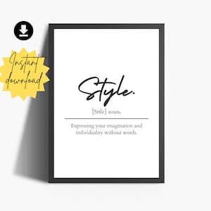 Style Definition Print | Fashion Wall Art | Salon Print | Dressing Room ...