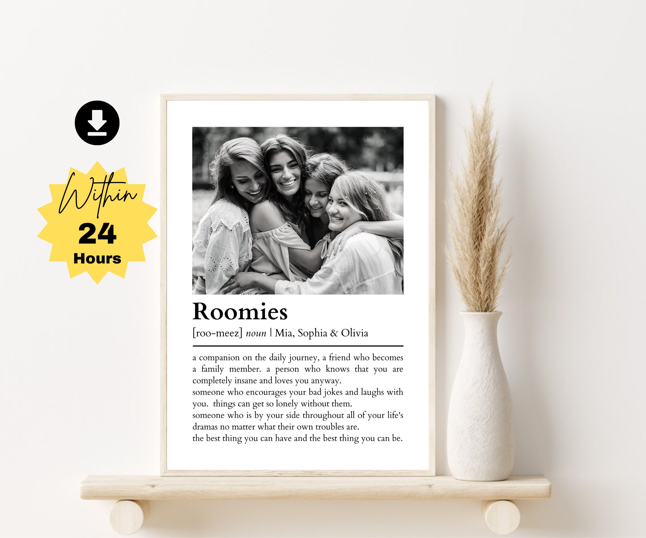 Friendship Day Gifts Personalized Roommate Gift Roomies Picture Frame ...