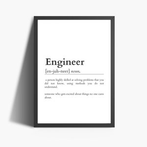Engineer Definition Print | Dictionary Style Definition Print | Home ...