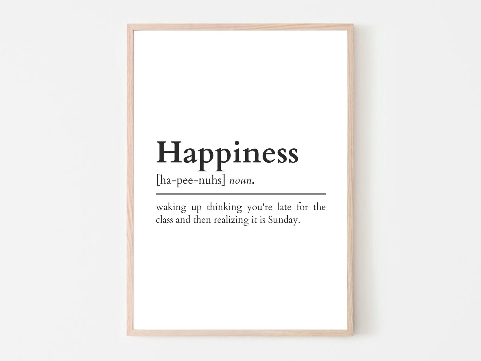 Happiness Definition Print: Dictionary Typography Art (digital Download ...