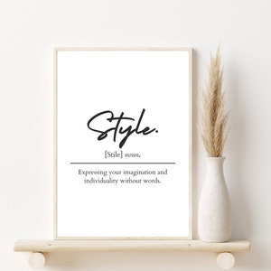 Style Definition Print | Fashion Wall Art | Salon Print | Dressing Room ...