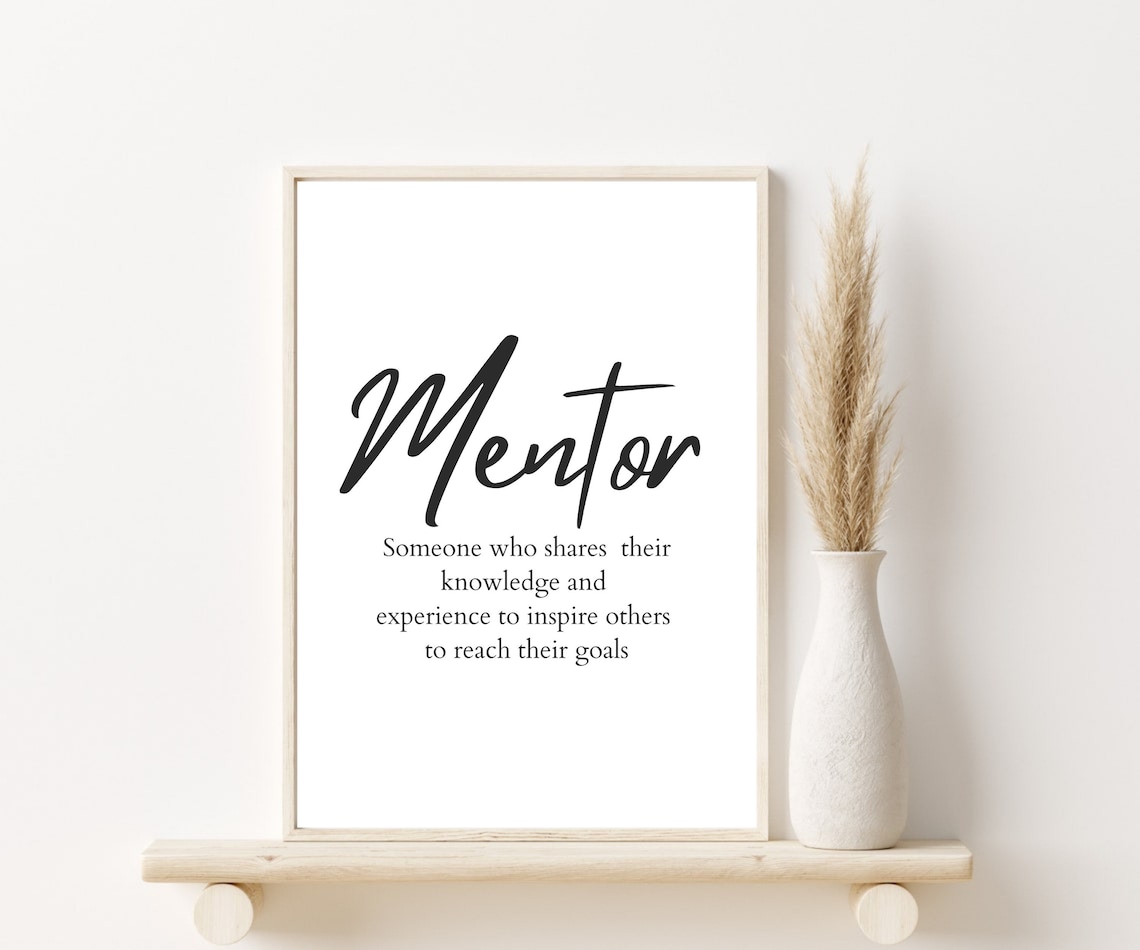 Mentor Definition Print | Gift for Mentor | Teacher Appreciation Gifts ...