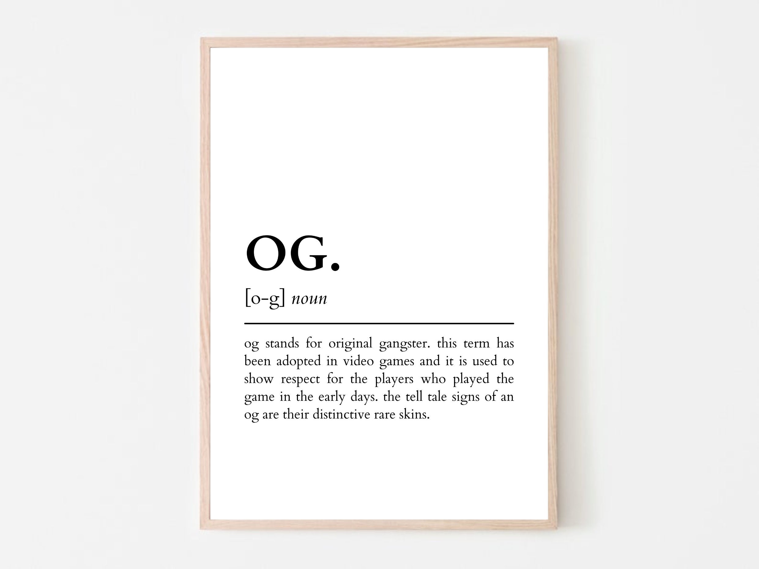Gaming Prints Gaming Definition Prints OG Definition Game Room Decor ...