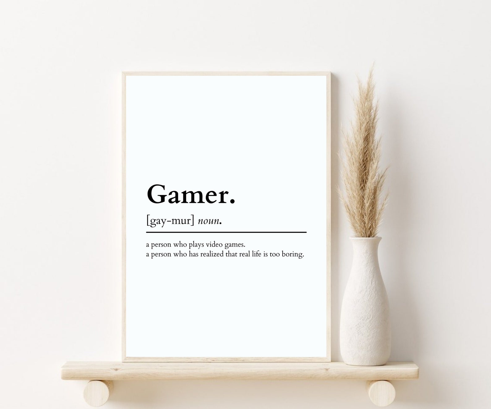 Gamer Definition Print Game Room Decor Gaming Quotes - Etsy