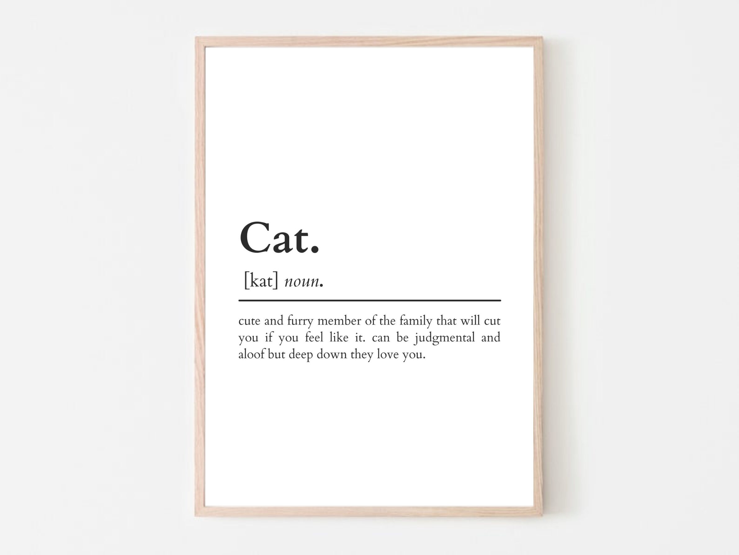 Cat Definition Print: Dictionary Style Wall Art (digital Download) - Etsy