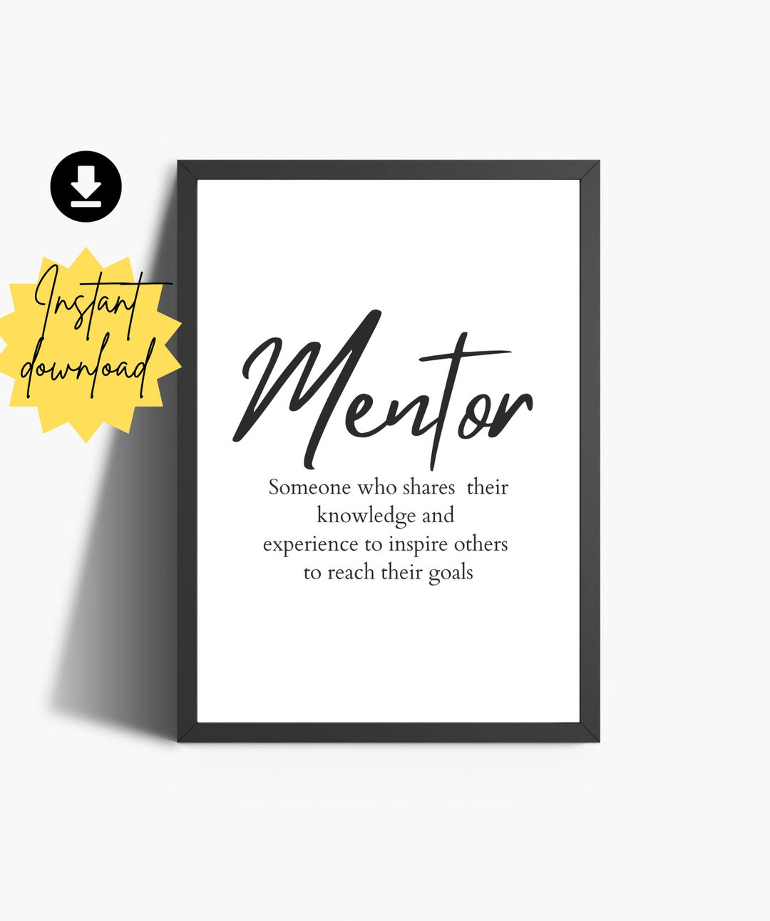 Mentor Definition Print | Gift for Mentor | Teacher Appreciation Gifts ...
