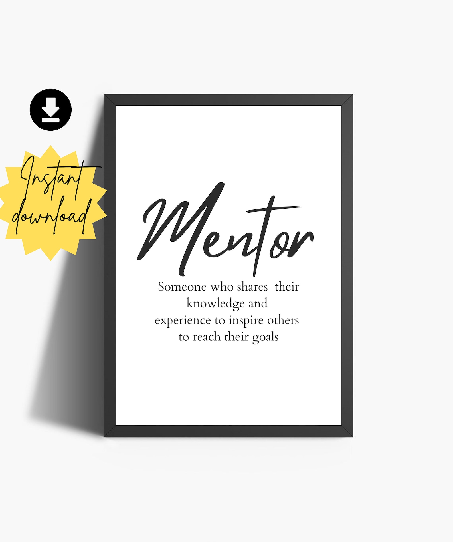 Mentor Definition Print Gift for Mentor Teacher Appreciation Gifts ...