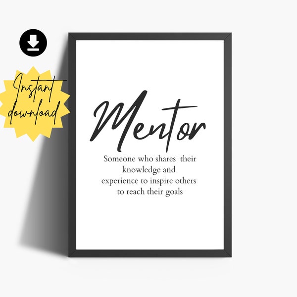 Mentor Card Printable - Etsy