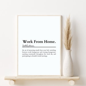 Work From Home Definition Dictionary Style Definition Print Home Office ...