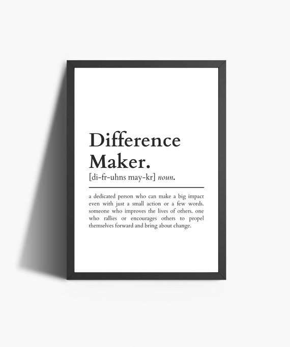 Difference Maker Definition Print Gift for Teachers - Etsy