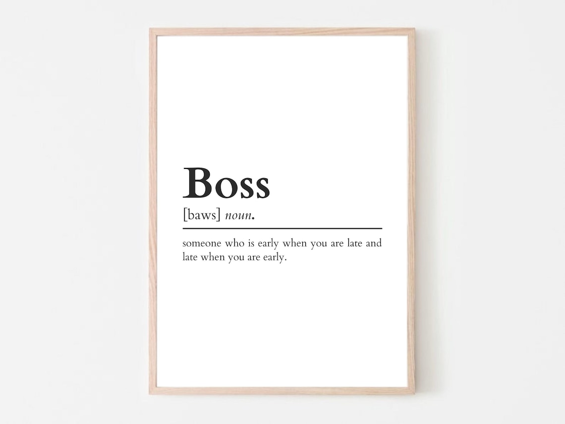 Boss Definition Print: Office Wall Art (digital Download) - Etsy