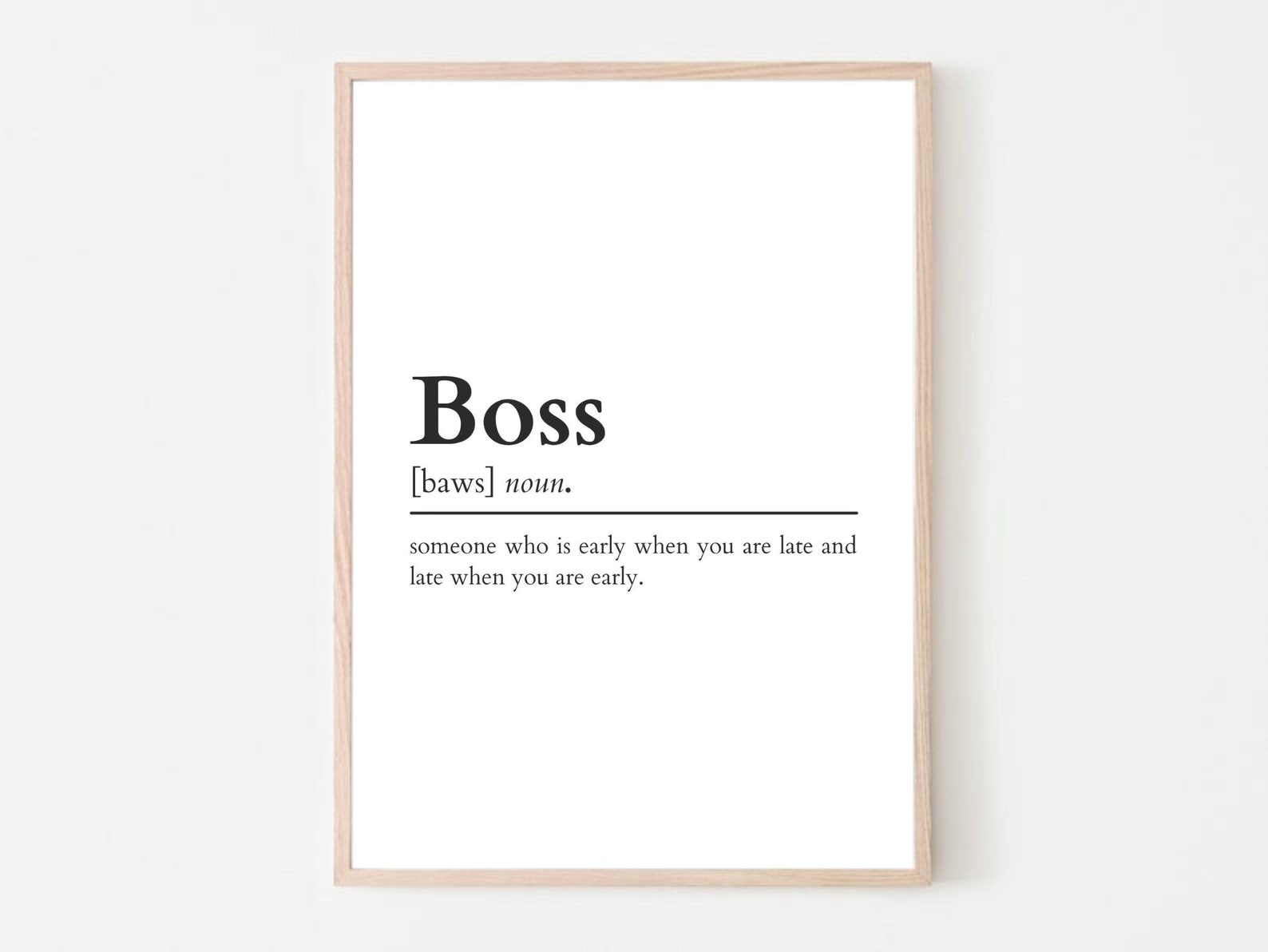 Boss Definition Print: Office Wall Art (digital Download) - Etsy