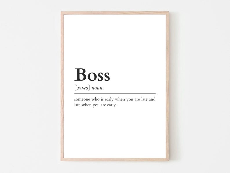 Boss Definition Print: Office Wall Art (digital Download) - Etsy