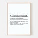 Commitment Definition Print Motivational Print Dictionary Style ...