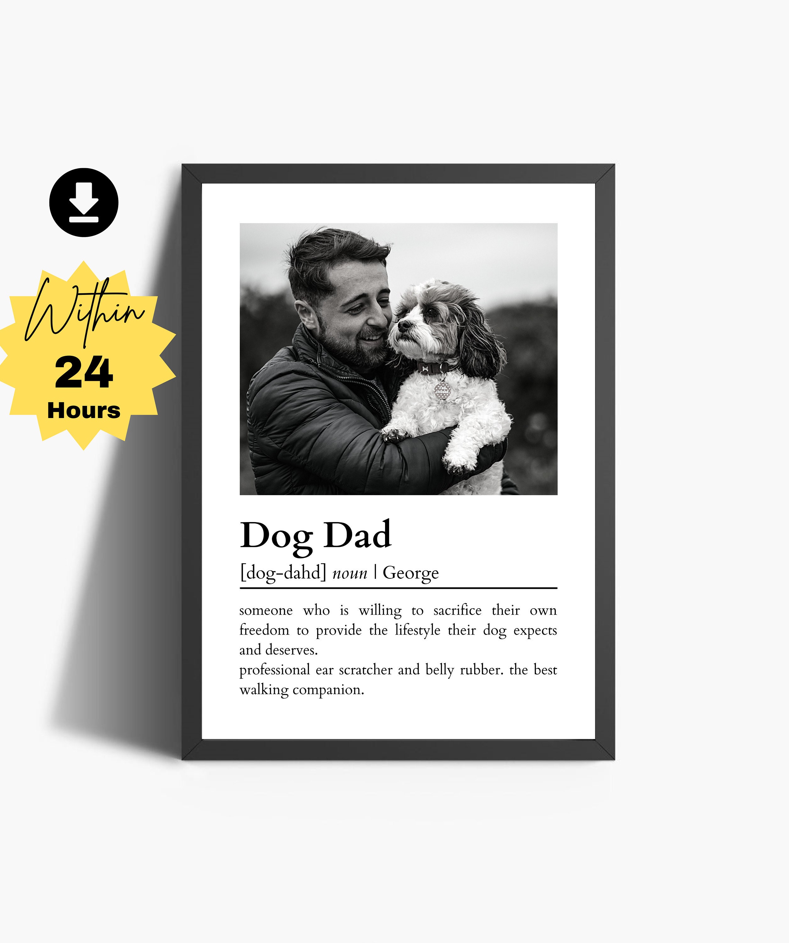Dog Dad Definition Print Personalized Dog Dad Print Dog - Etsy