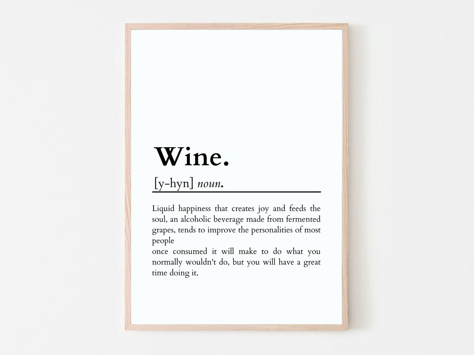 Wine Definition Prints Wine Prints Kitchen Prints - Etsy