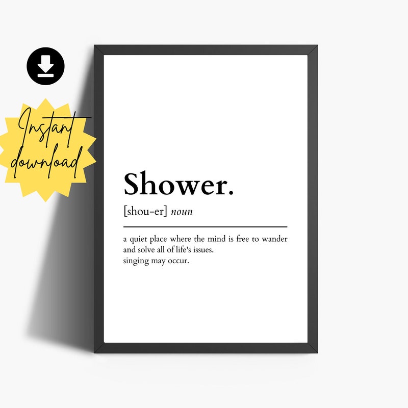 Bathroom Dictionary Sign - Etsy