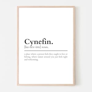 Cynefin Definition Print | Welsh Sayings | Welsh Words | Welsh Quotes ...