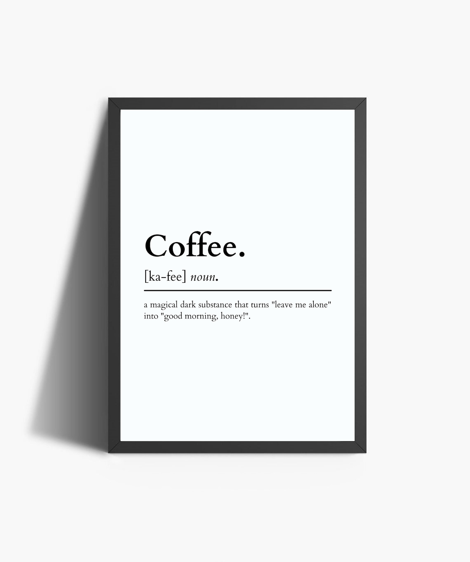 Coffee Definition Print Printable Coffee Definition Gift | Etsy