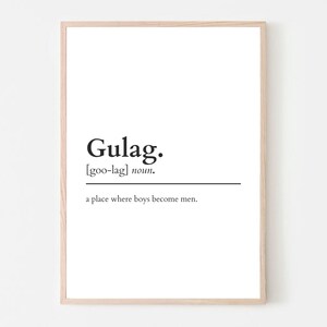 Gulag Definition Print | Game Room Decor (digital Download) - Etsy