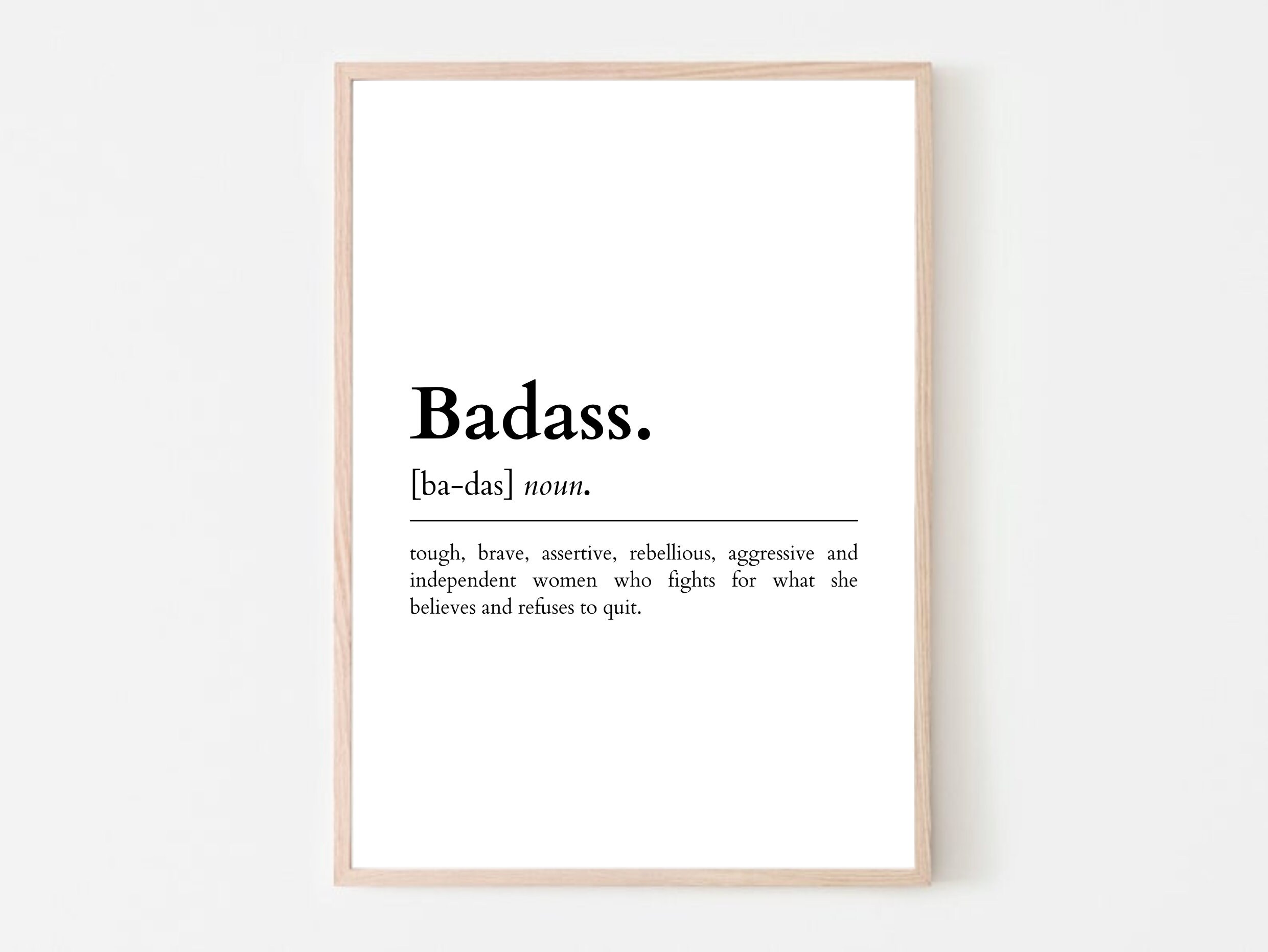 Badass Definition Print Badass Daughter Gift for Badass - Etsy Australia