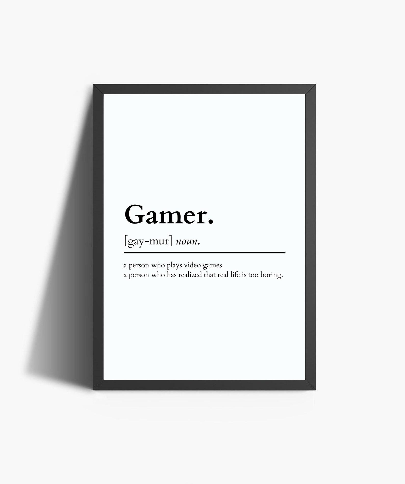 Gamer Definition Print Game Room Decor Gaming Quotes - Etsy