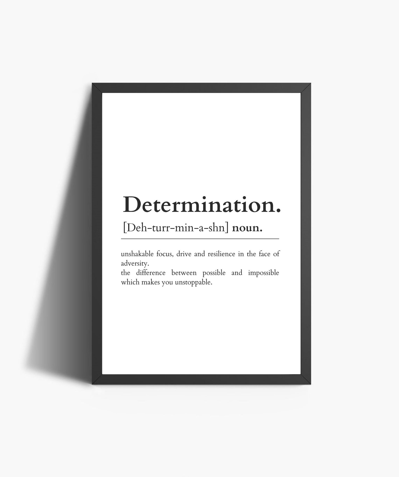 Determination Definition Print Home Office Decor Inspirational Quotes ...