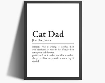 Printable Cat Dad Birthday - Etsy