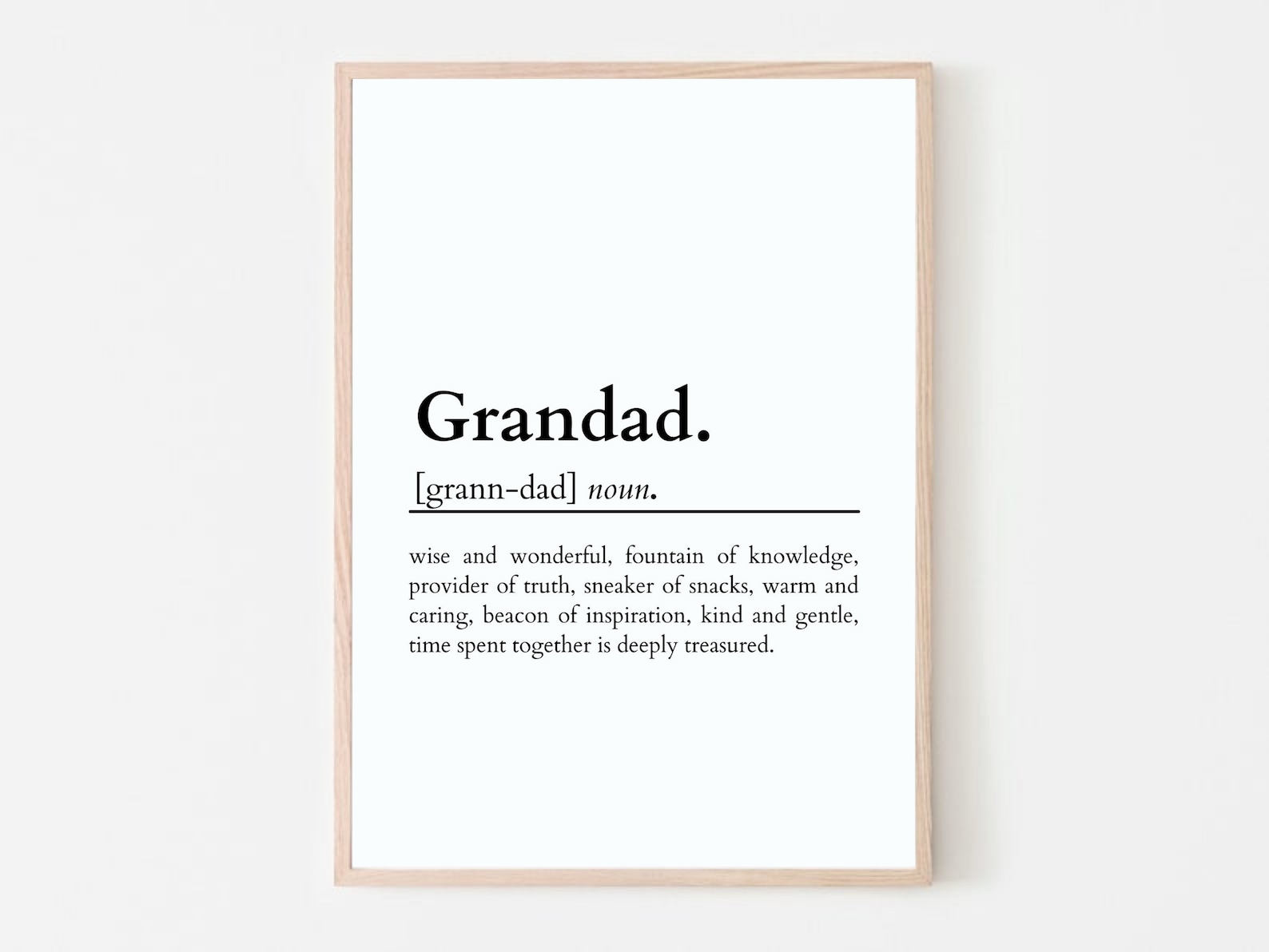 Grandad Definition Print | Gifts for Grandad | Grandad Gifts | Home ...