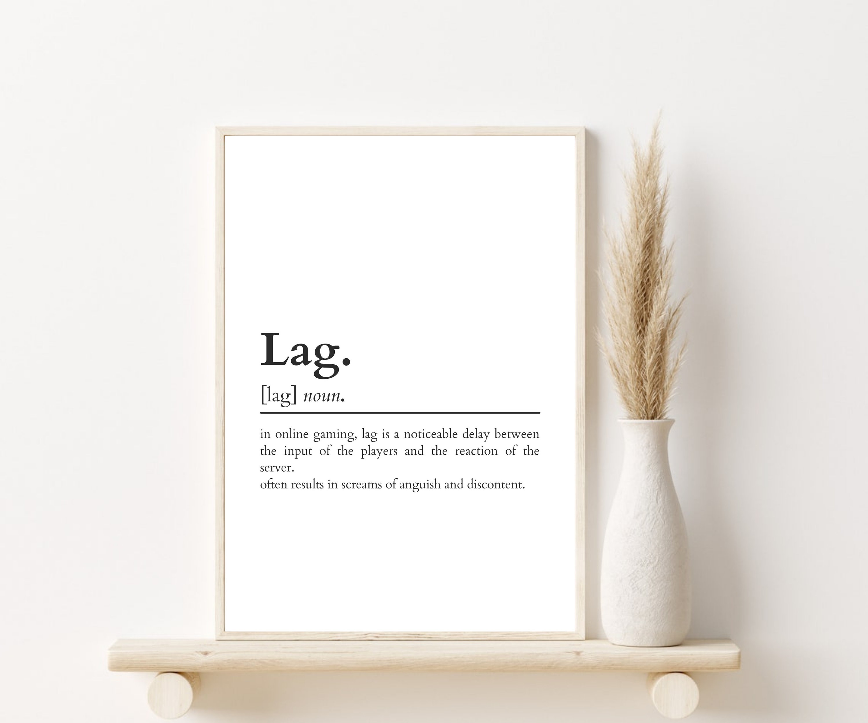 Lag Definition Print Game Room Decor Game Room Wall Art Gaming Prints ...